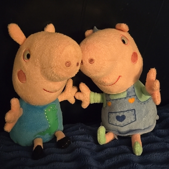 Peppa Pig | Toys | Peppa And George Pig Plush Toy Set Pink And Blue ...